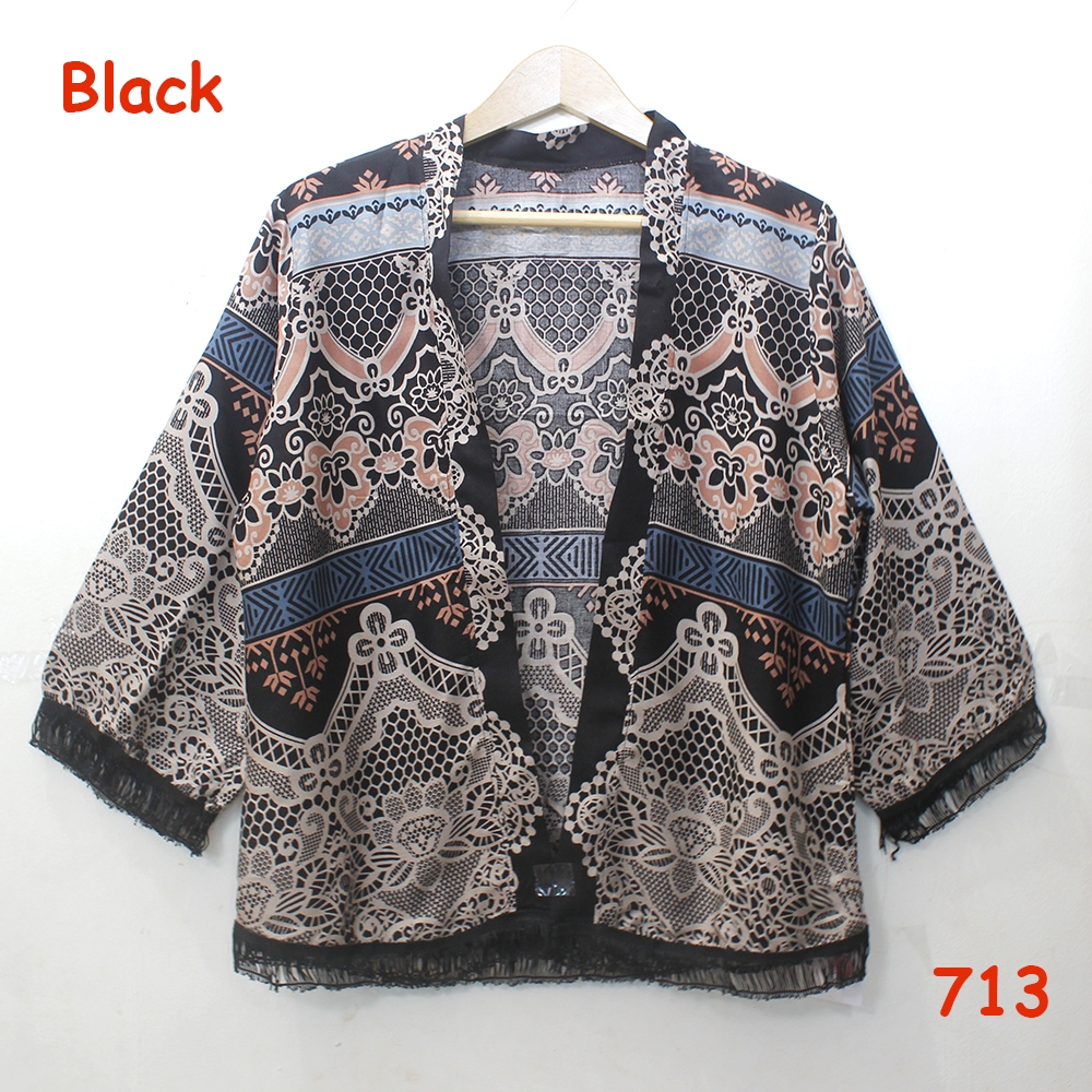 Jual 𝑱𝒂𝒌𝒂𝒓𝒕𝒂𝑭𝒂𝒔𝒉𝒊𝒐𝒏 cardigan outer batik tribal katun adem rumbai sisir ...