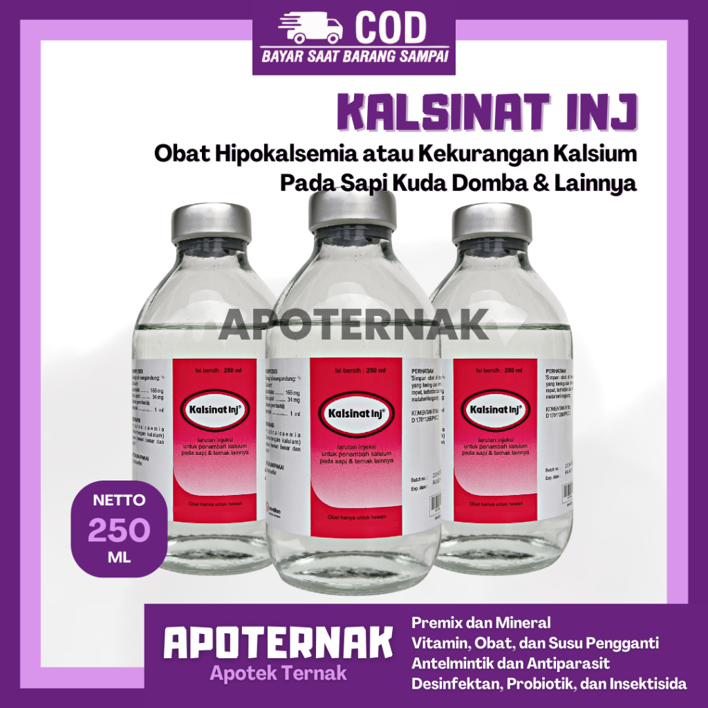 Jual KALSINAT INJ 250 ml | Obat Hipokalsemia atau Kekurangan Kalsium ...
