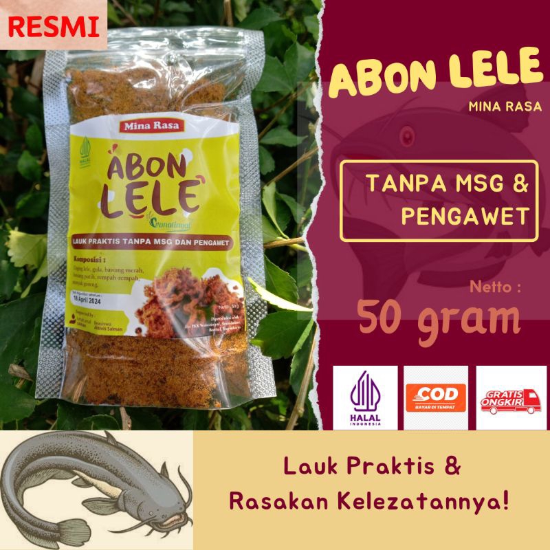 Jual Abon Ikan Lele Mina Rasa Halal Tanpa MSG dan Pengawet (50 gram ...
