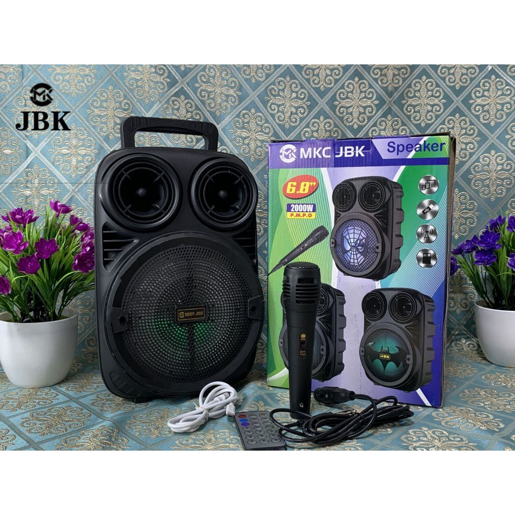 Jual Speaker Bluetooth MKC JBK-3381/338 Bonus Mic 6,5Inci/Salon Aktif Portable Radio Fm/Speaker ...