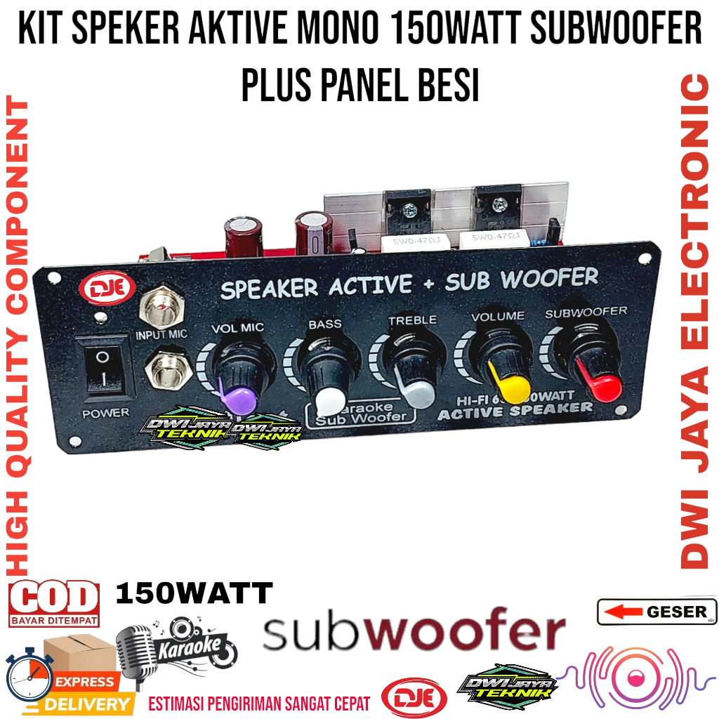 Jual Kit Speaker Aktif Mono 150W Kit SPEAKER AKTIF MONO + SUBWOOFEER ...