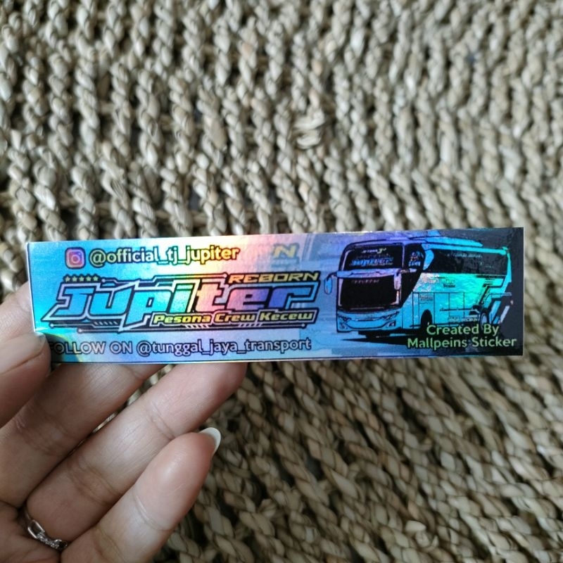 Jual STICKER BUS HOLO MENYALA KETIKA KENA CAHAYA/PO TUNGGAL JAYA/STIKER ...
