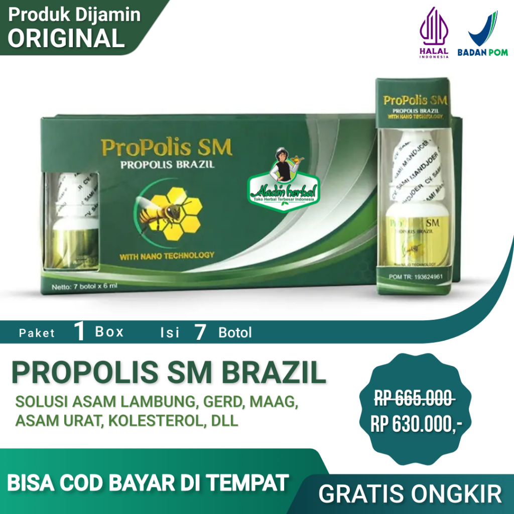 Jual Propolis Brazil SM Solusi Asam Lambung, Gerd, Maag, Asam Urat ...