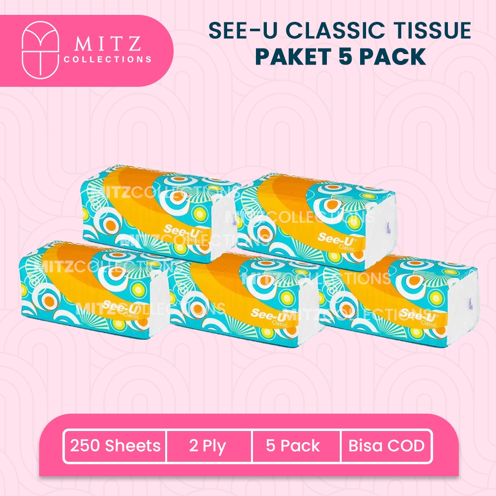 Jual [ PAKET ISI 5 ] TISU tissue SEE-U 250Sheet 2ply PROMO !!! Tissu ...