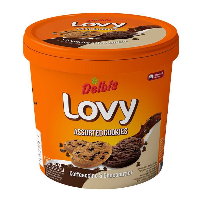 Jual Delbi's Lovy Assorted Cookies Coffeeccino & Chocobutter 280 g ...
