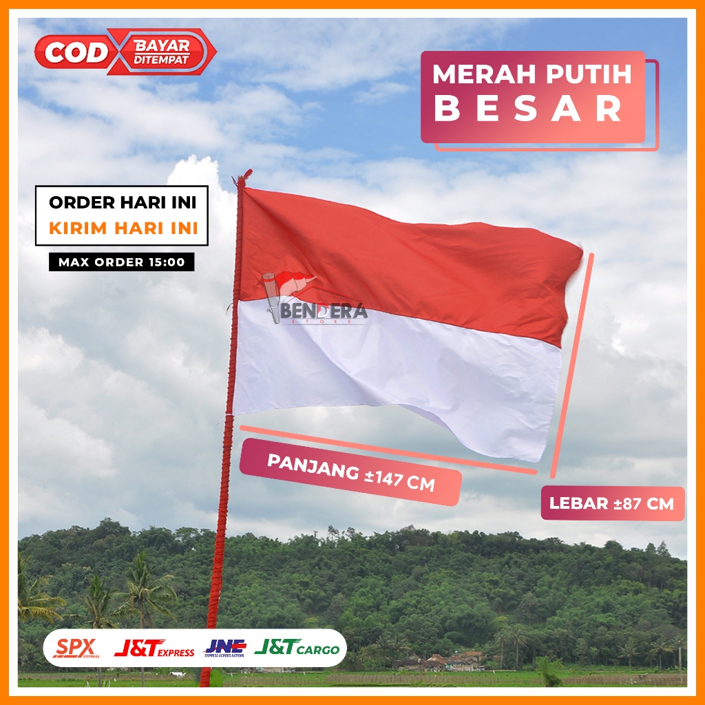 Jual BENDERA MERAH PUTIH BESAR | Shopee Indonesia