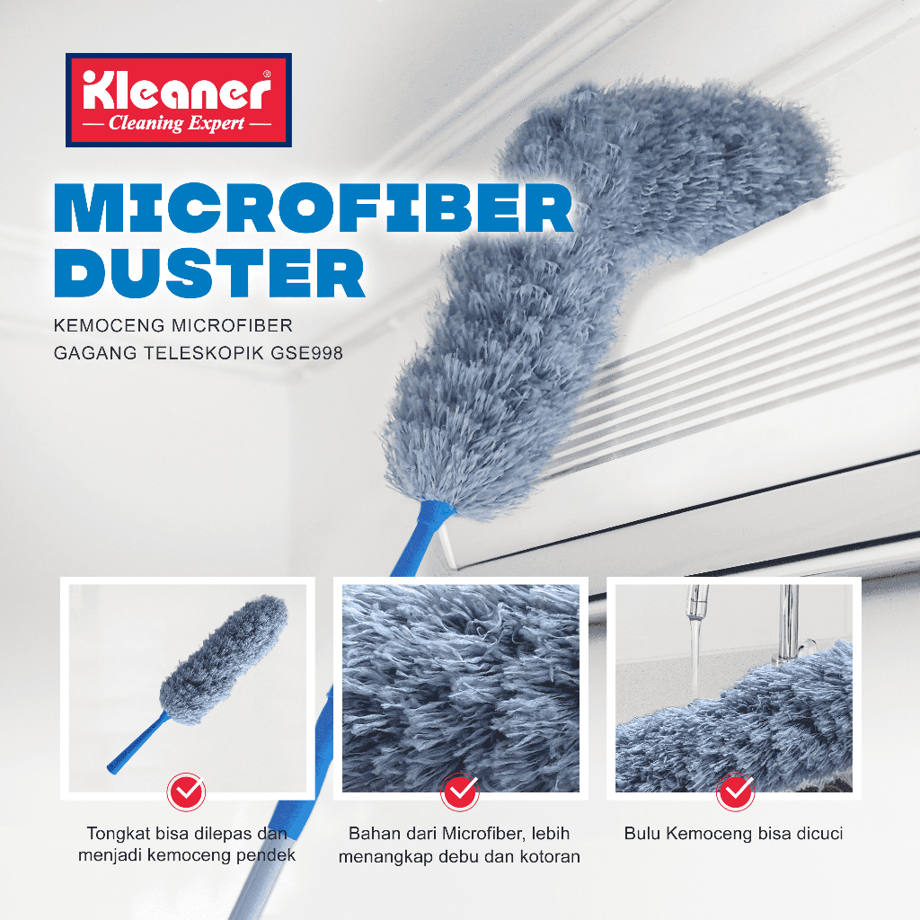 Jual Kleaner Kemoceng Fleksibel Gagang Extend / Teleskopik Serbaguna ...