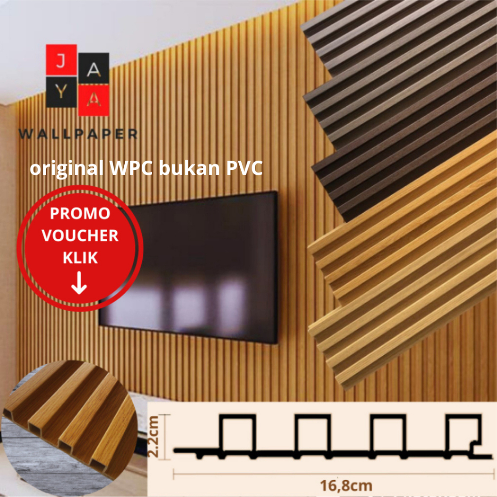 Jual WALLPANEL 3D WPC GOLDEN-SERIES FLUTED WOOD PANEL 1.45M | Shopee ...