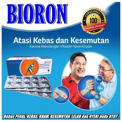 Jual Bioron vitamin neurotropik isi 1X10s tablet BISA COD/BAYAR ...
