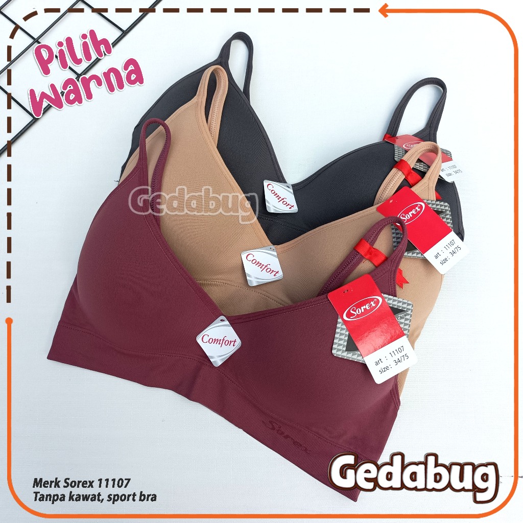 Jual Bra BH Sorex 11107 Slim Elegant / Bra Busa Tanpa Kawat Kait 2 Cup ...