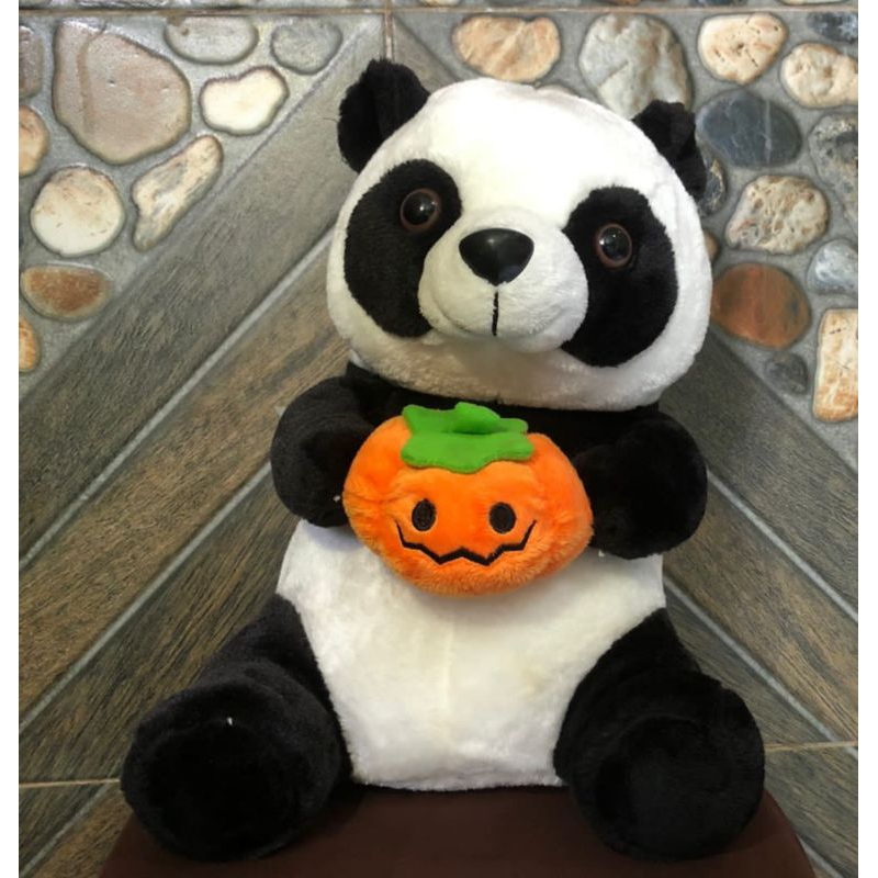 Jual boneka panda labu M boneka lhitam putih | Shopee Indonesia