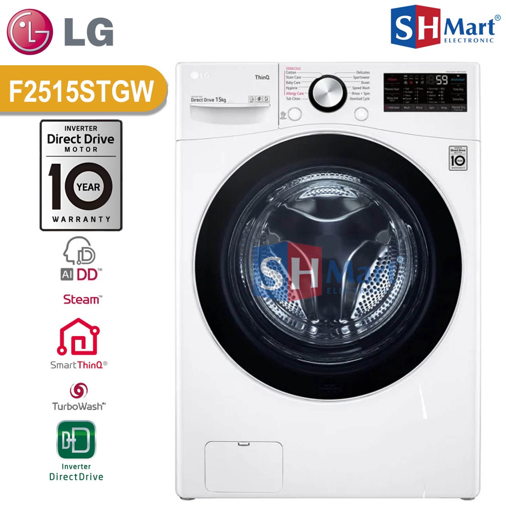 Jual MESIN CUCI LG FRONT LOADING 15 KG F2515STGW / F2515STGB ...