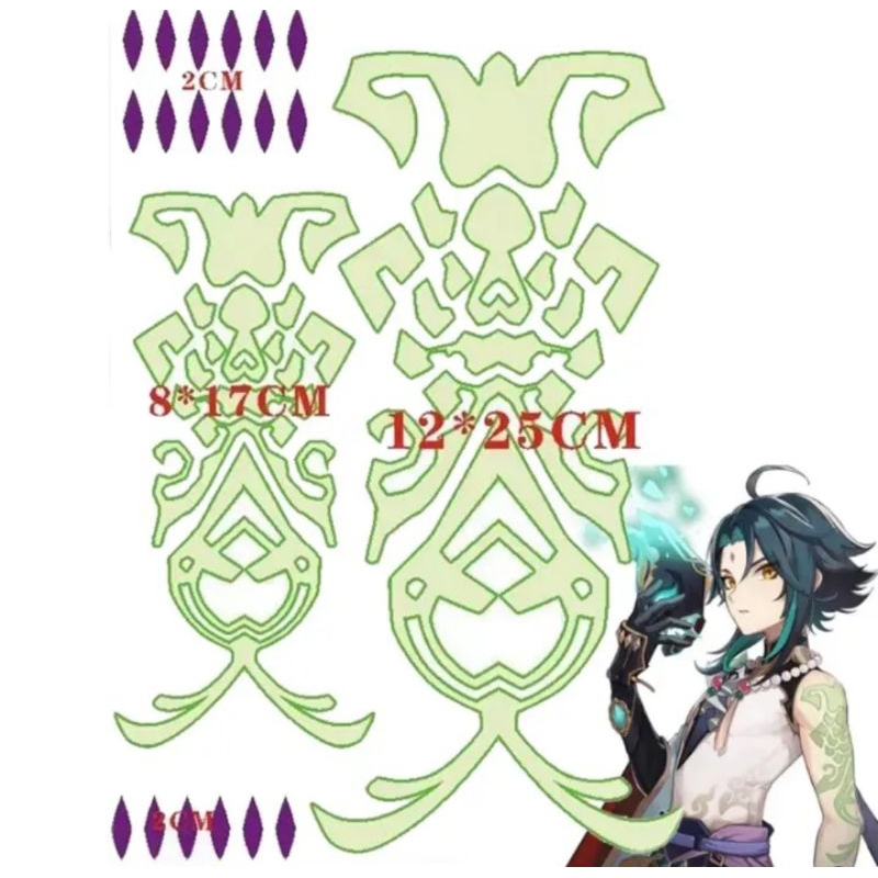 Jual READY Genshin Impact Xiao Tattoo Sticker Temporary Waterproof ...
