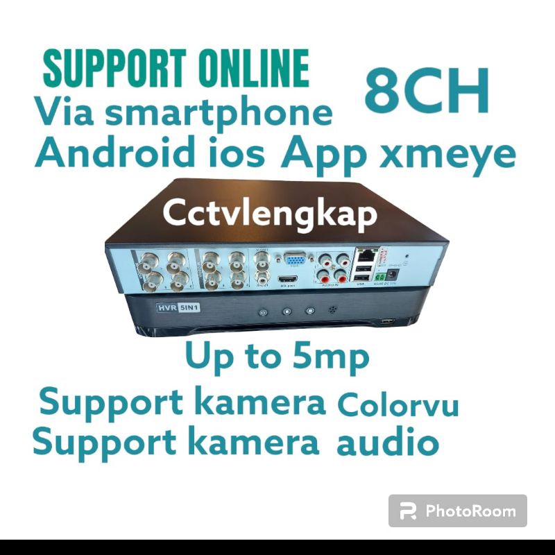 Jual DVR CCTV XMEYE 8 CHANNEL 5MP HYBRID SUPPORT AUDIO COLORVU | Shopee Indonesia