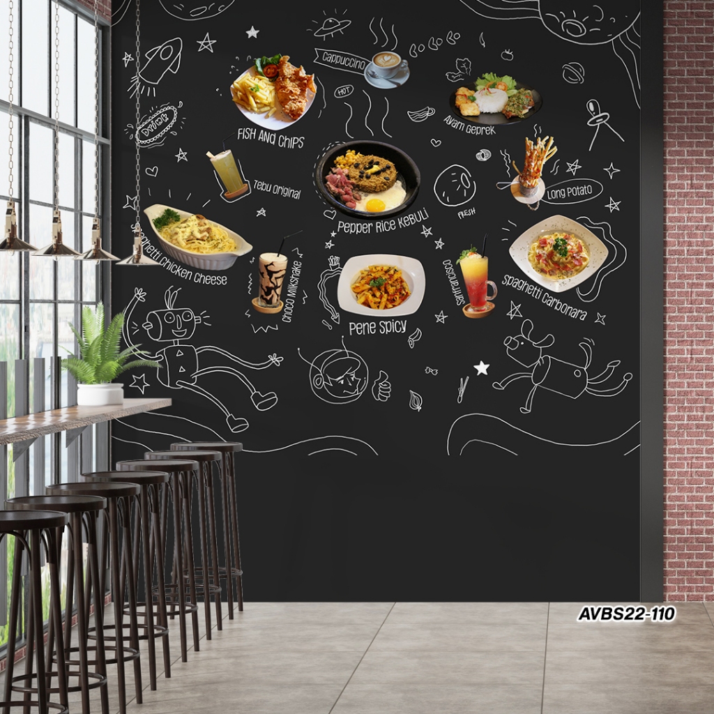 Jual Wallpaper Dinding Custom | Wallpaper Dinding Cafeshop Cafe ...