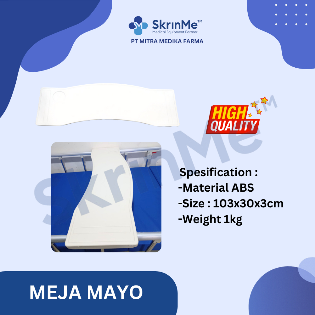 Jual MEJA MAKAN ABIS / MEJA PASIEN BAHAN ABS / MEJA BED PASIEN / MEJA ...