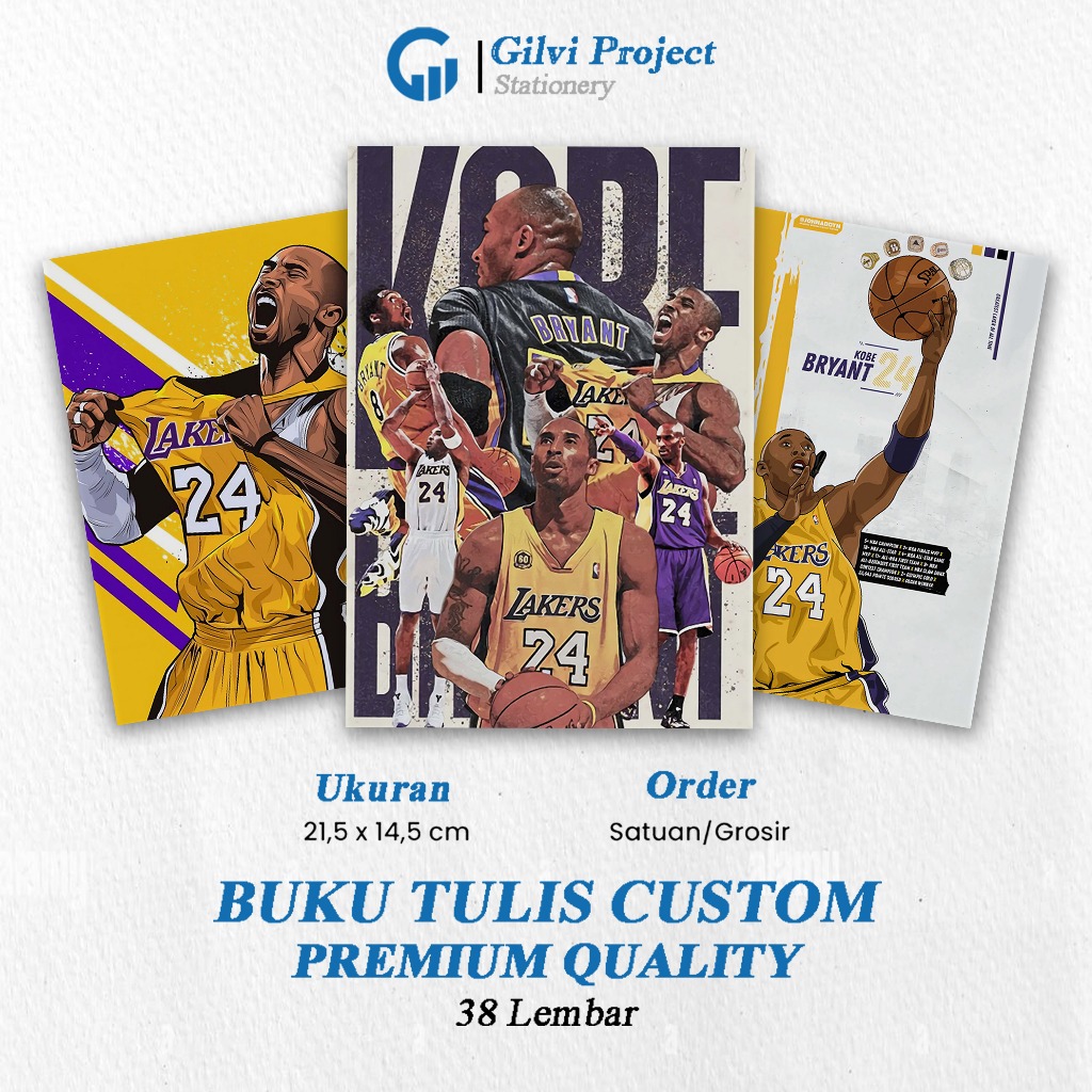 Jual Buku Tulis Kobe Bryant / Buku Tulis Sekolah / Buku Tulis Catatan ...