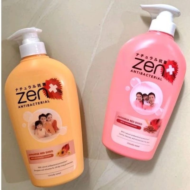 Jual Zen Antibacterial Sabun Mandi Cair Botol Pump 480ml | Shopee Indonesia