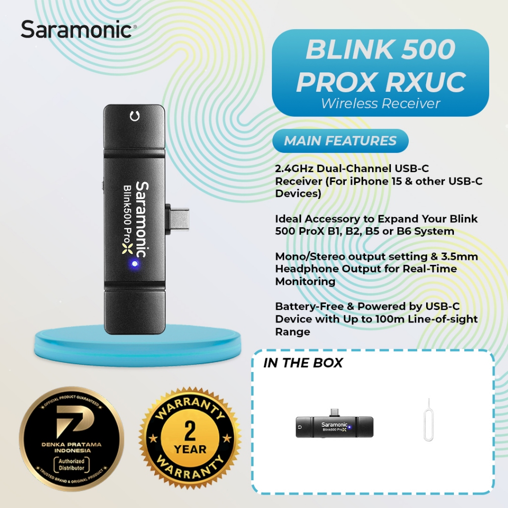 Jual Saramonic Blink 500 ProX RXUC USB-C Receiver for Blink 500 ProX TX | Shopee Indonesia