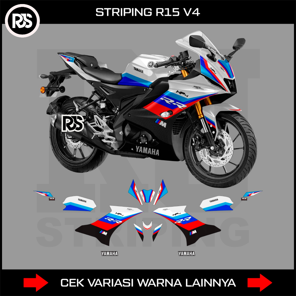Jual STIKER DECAL MOTOR R15 V4 SEMIFULL BODY EDISI HP4 / STICKER ...