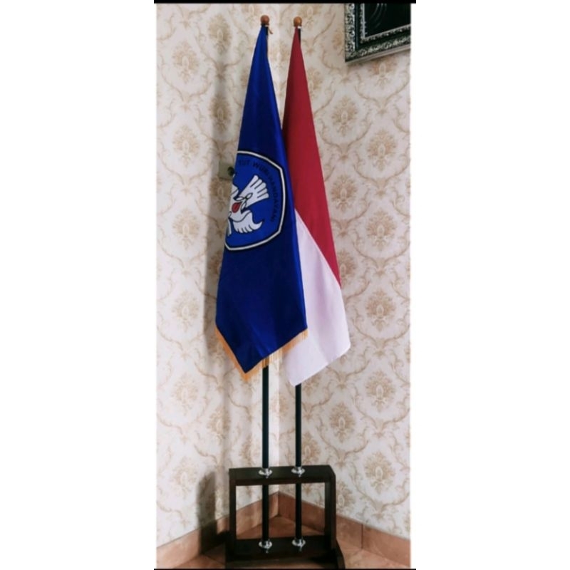 Jual PAKET lengkap tatakan bendera 2 lubang plus tiang dan 2 bendera ...