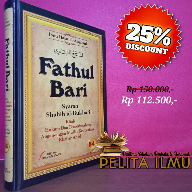 Jual Buku Fathul Bari Syarah Shahih Bukhari Jilid 54 (Kitab Hukum Dan ...
