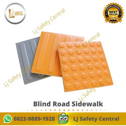 Jual Blind Road Sidewalk/Safety Rubber Tile Brick/Tactile Paving Block ...