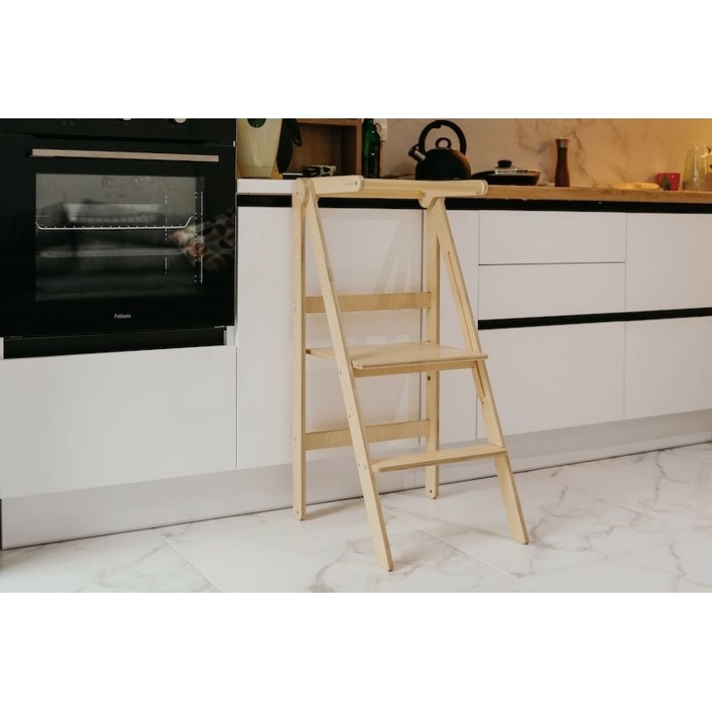 Jual Helper Tower, Folding helper stool for kitchen, Adjustable Height ...