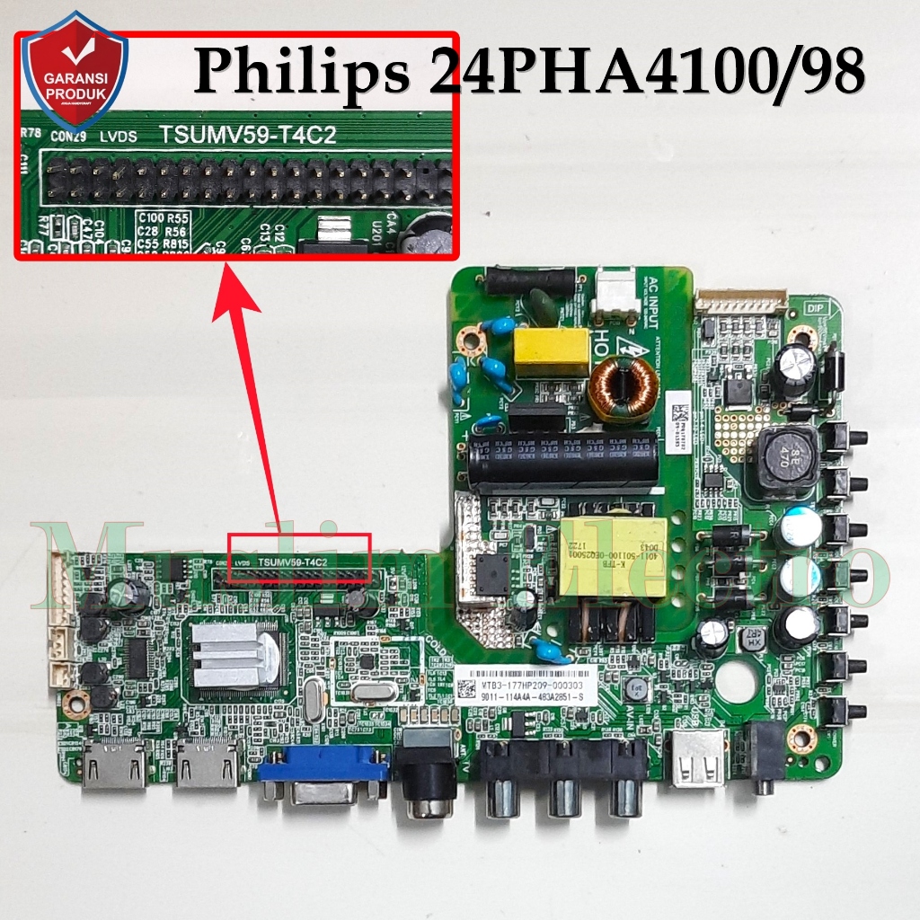Jual Mainboard LED TV Philips 24PHA4100/98 24PHA4100 | Shopee Indonesia