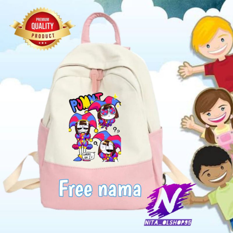 Jual tas sekolah anak the amazing digital circus | Shopee Indonesia