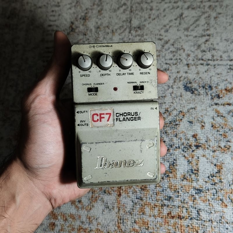 Jual Ibanez cf7 cf 7 chorus flanger vibrato pedal efek gitar | Shopee Indonesia