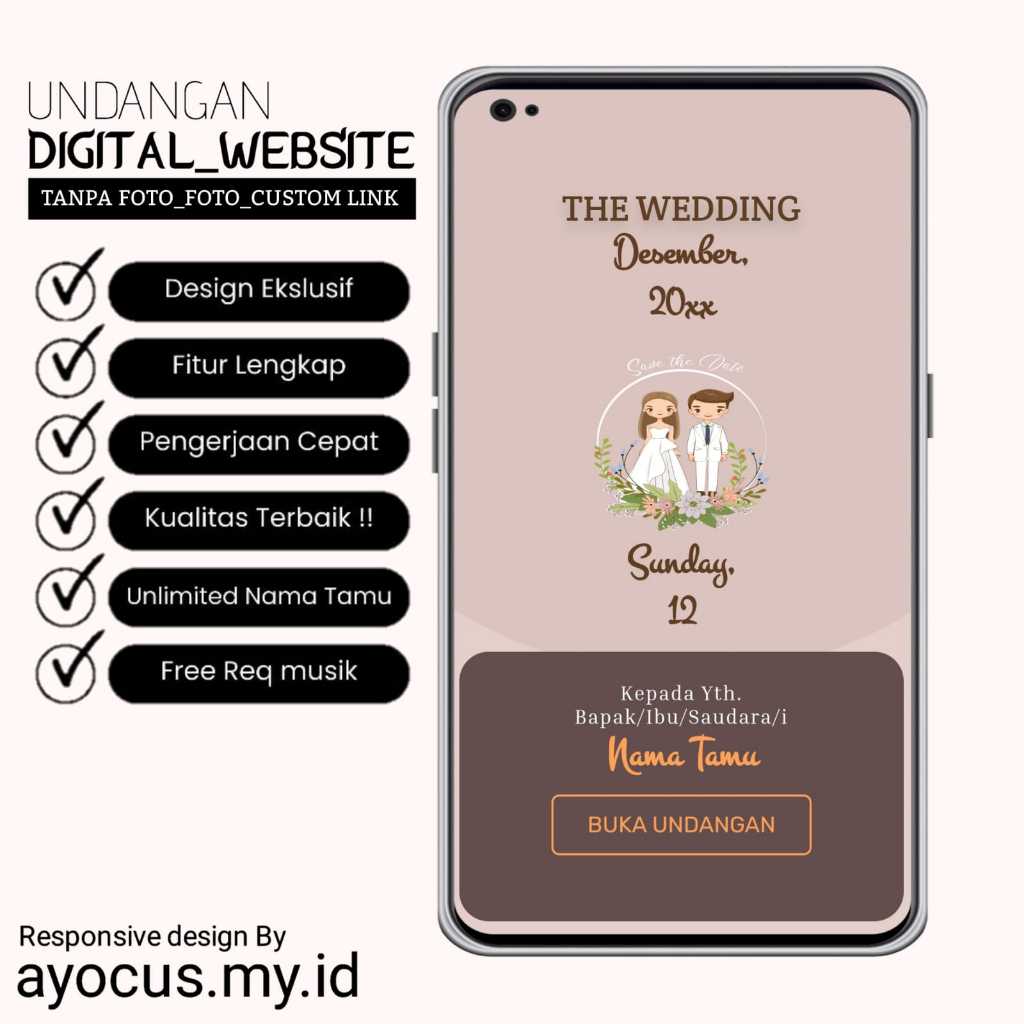 Jual undangan pernikahan digital website Custom Tema Mewedding-43 ...