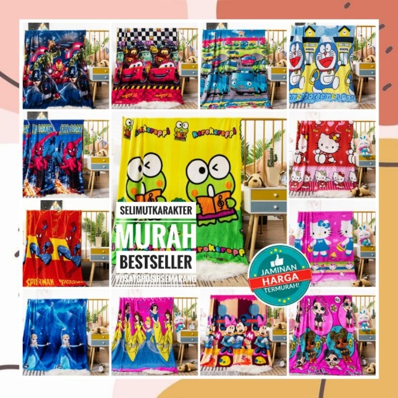 Jual Selimut Karakter Anak MORIA 300gr Doraemon Frozen Anna Elsa T5um2 ...