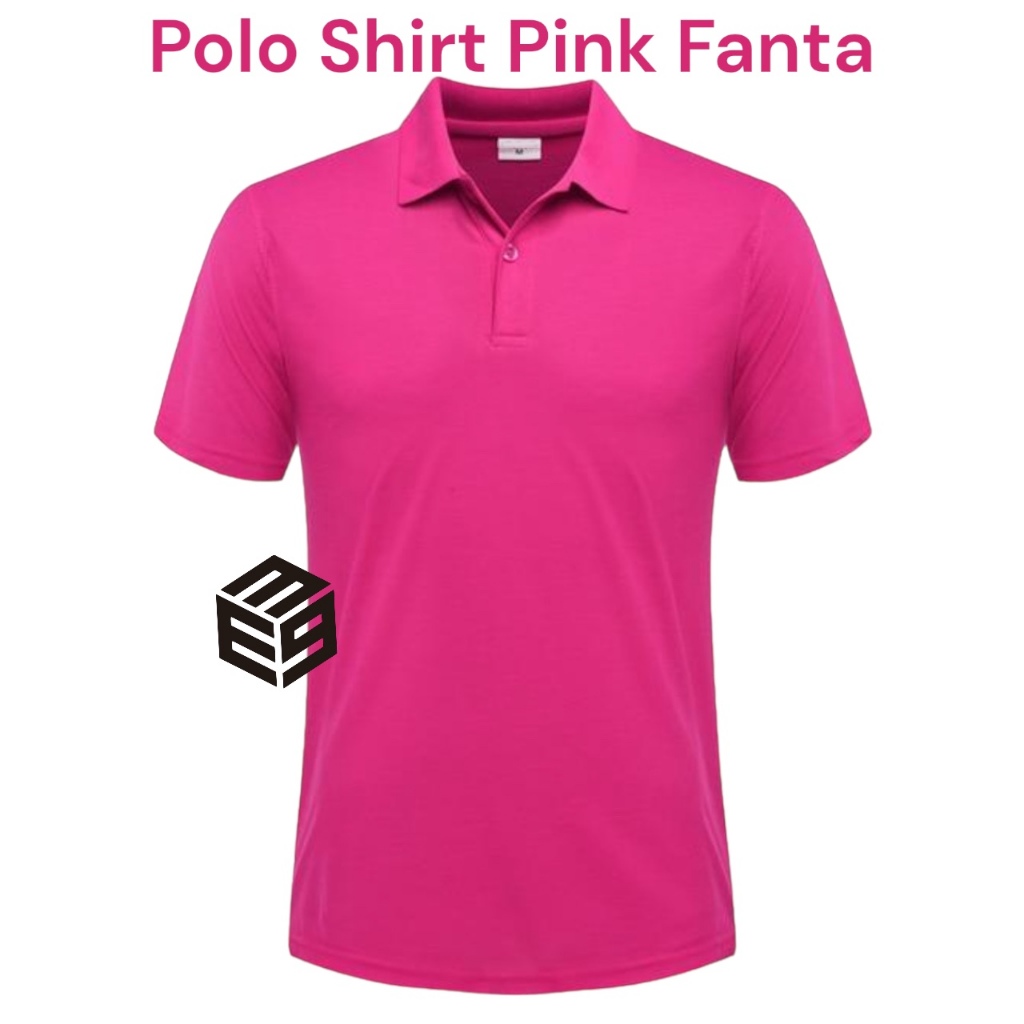 Jual E39 - Kaos Kerah Pink Muda Lengan Pendek / Kaos Polo Shirt Polos ...