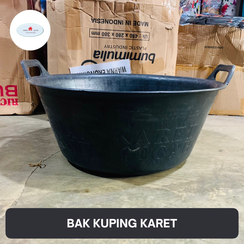 Jual bak kuping karet 20 sjp / bak anti pecah / baskom anti pecah / bak ...