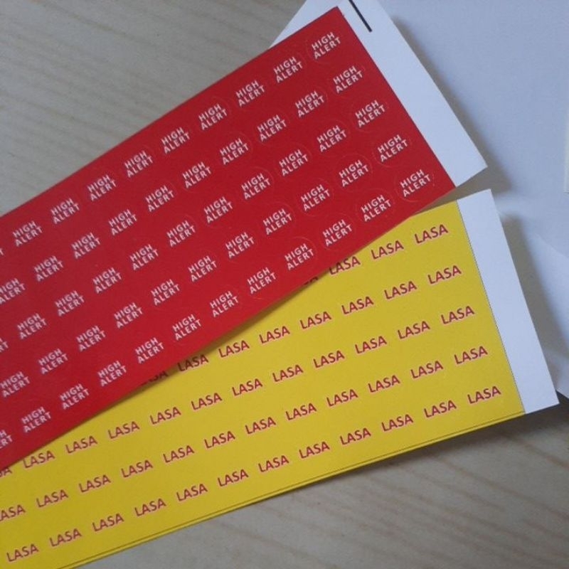 Jual Stiker Label Lasa dan High Alert Bulat 1.3 cm | Shopee Indonesia