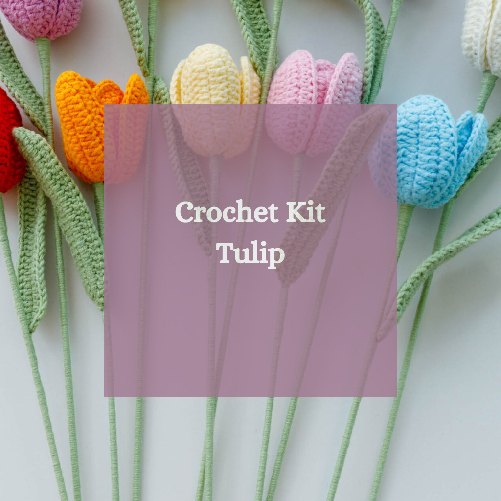 Jual Crochet Kit DIY Bunga Tulip Rajut Free Pattern & Video Beginner ...