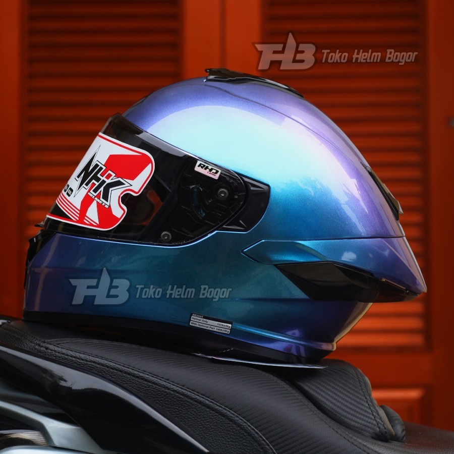 Jual NHK Mark 1 ELITE Chameleon Light Blue Purple HELM FULL FACE ...