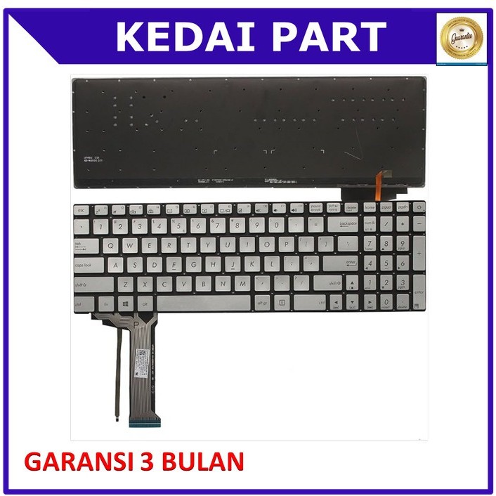 Jual Keyboard Asus ROG G551 G552 GL552 GL552J GL552JX Silver Backlight ...
