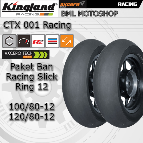 Jual Paket Ban Scoopy Racing Slick Sepasang 100/80-12 dan 120/80-12 ...