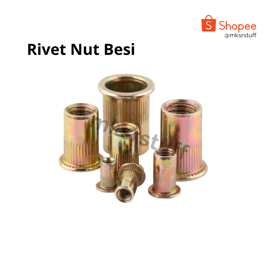 Jual Rivet Nut Besi - M3, M4, M5, M6, M8, M10 | Shopee Indonesia