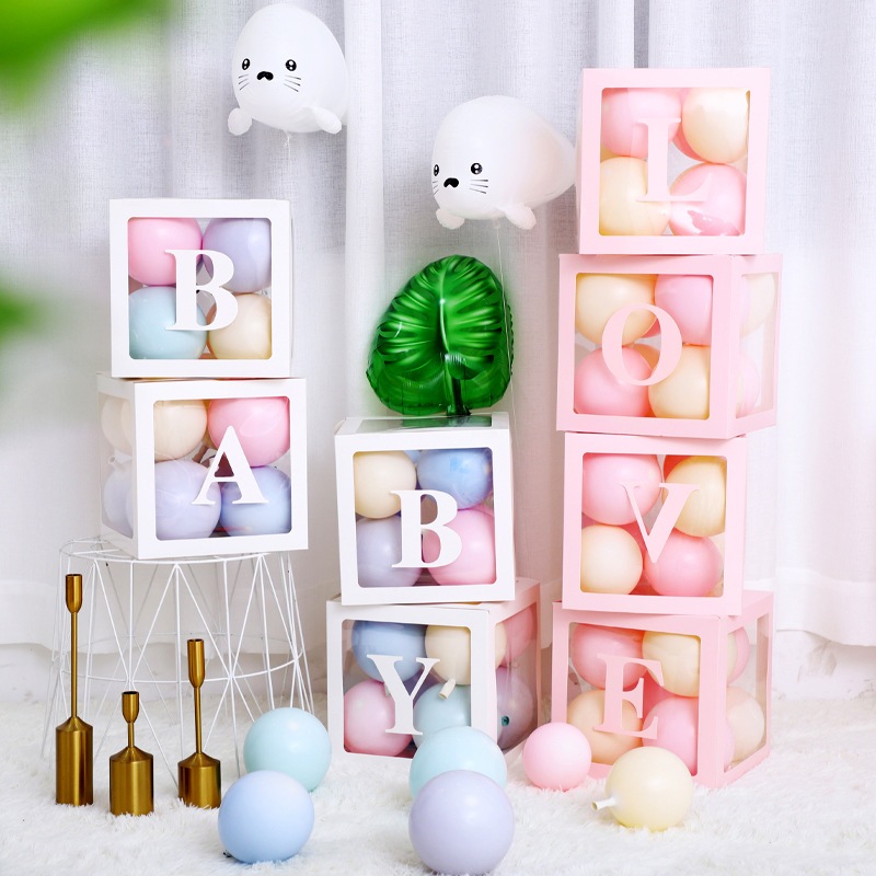 Jual DIY Box Balon Transparan /Box Balon Dekorasi /Box Huruf Transparan ...