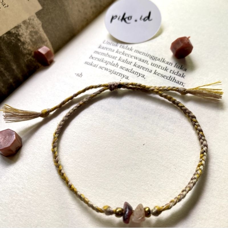 Jual Piko.id • Stone Bracelet - Gelang Tali Kepang Batu Alam Pecah ...