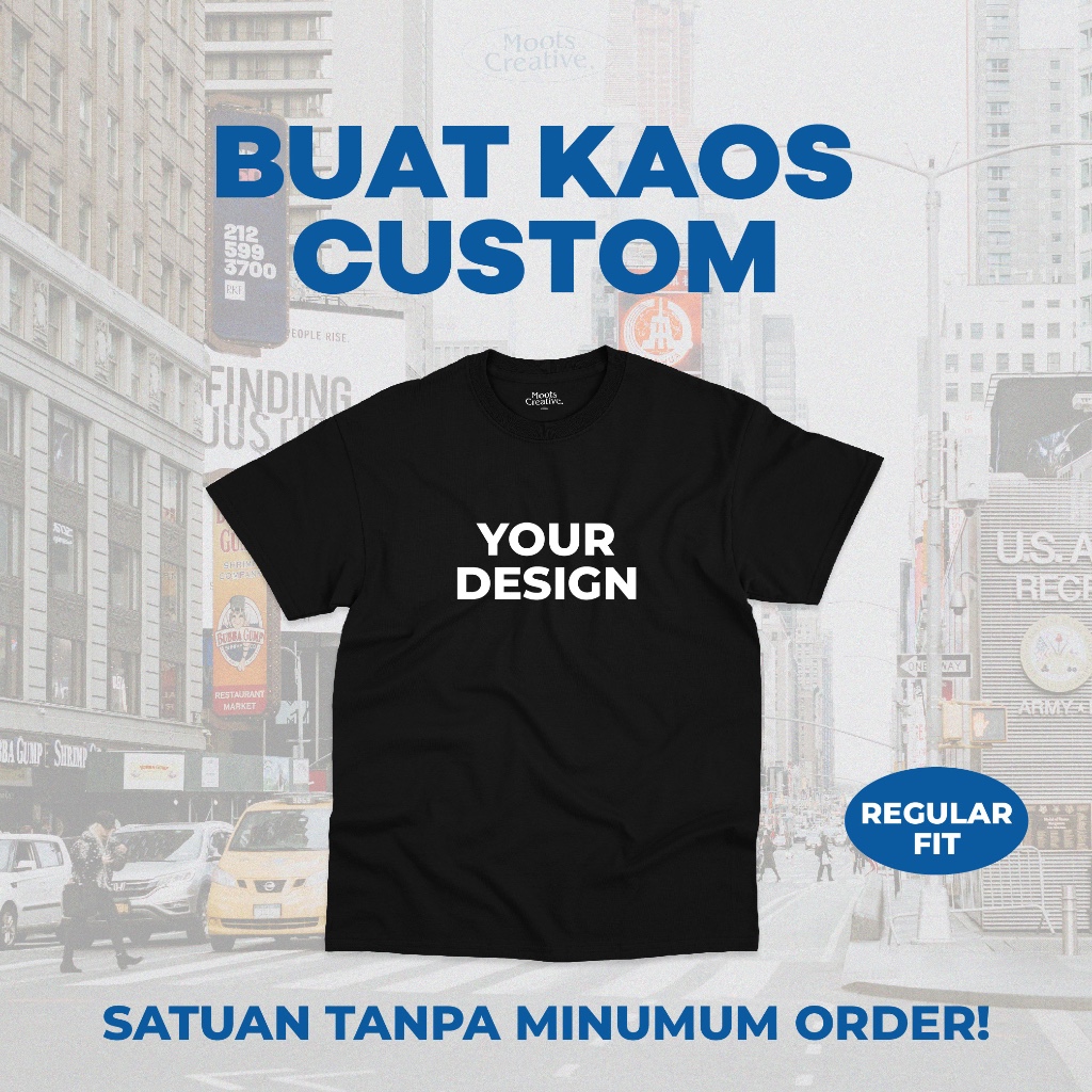 Jual KAOS CUSTOM SABLON SATUAN REGULAR FIT | SABLON DTF A3 | Shopee ...