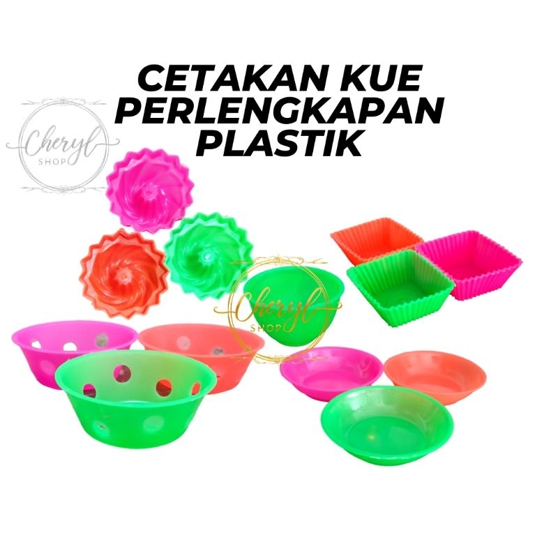 Jual (12 PCS) CETAKAN PLASTIK KUE TALAM / KUE BUNGA / PUTU AYU / CUCING ...