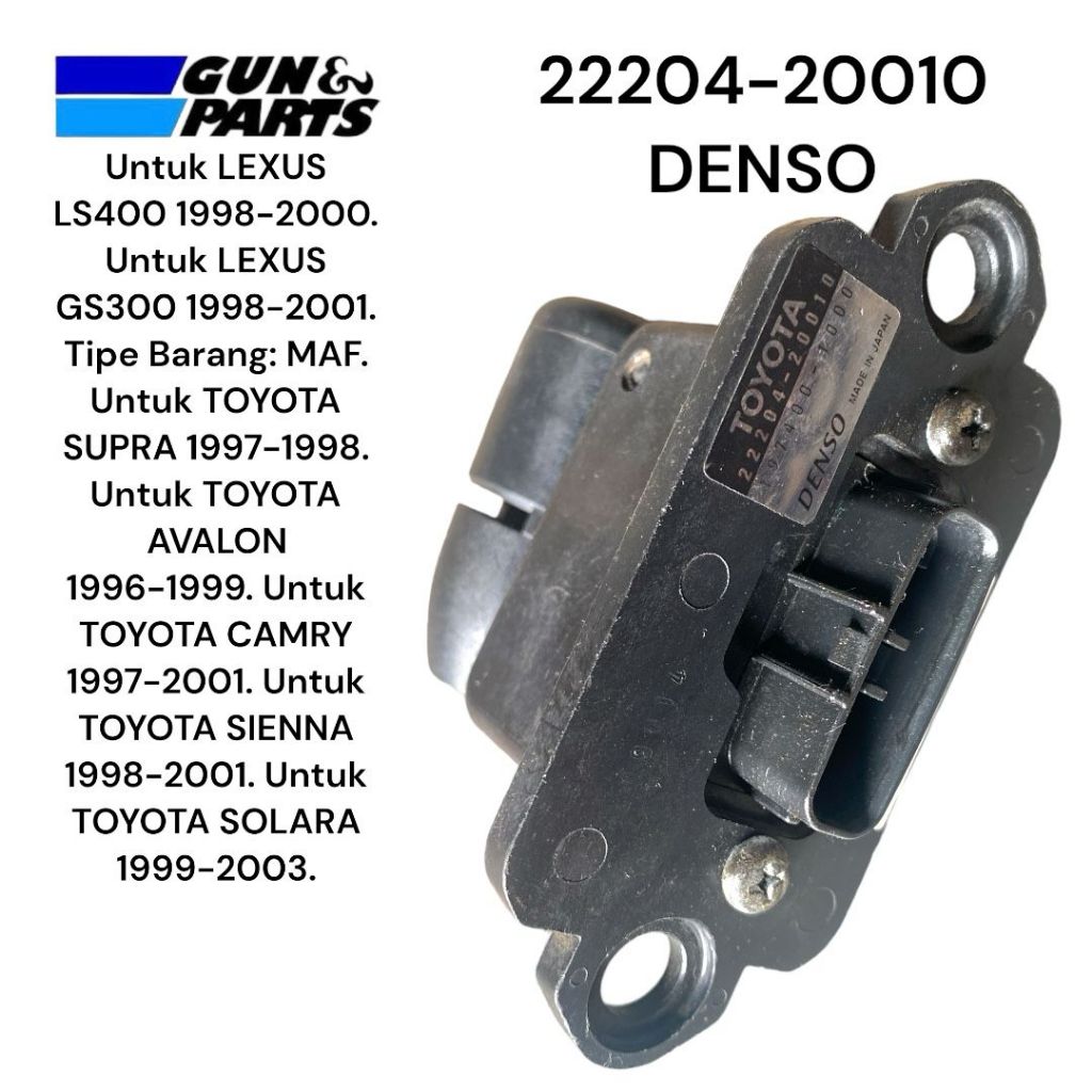 Jual Sensor Air Flow Lexus Toyota Supra Avalon Camry Sienna Solara ...