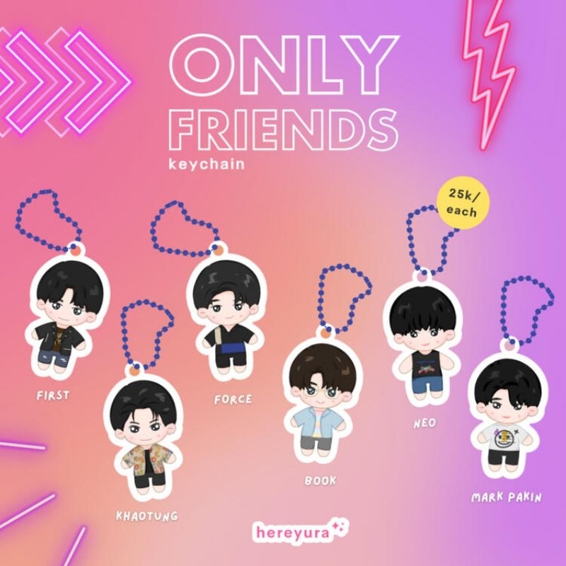 Jual ONLY FRIENDS KEYCHAIN FORCEBOOK FIRSTKHAO NEOMARK GMMTV ...