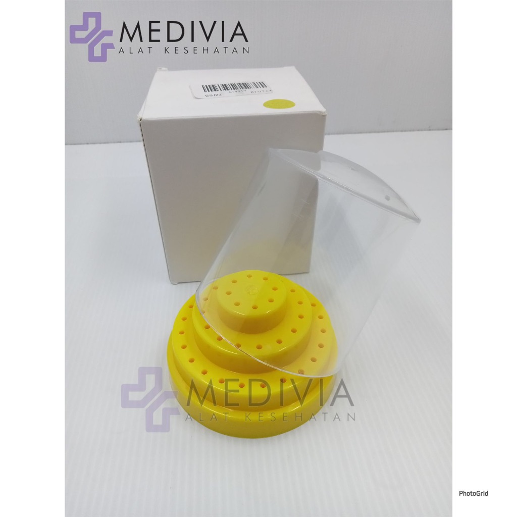 Jual DENTAL KOTAK BUR HOLDER BULAT TEMPAT BUR LOW SPEED HIGH SPEED 60 ...