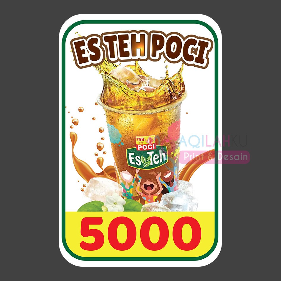 Jual Stiker Es Aquarium Stiker Termos ES Anti Air ukuran 14.5 x 22.5 cm ...