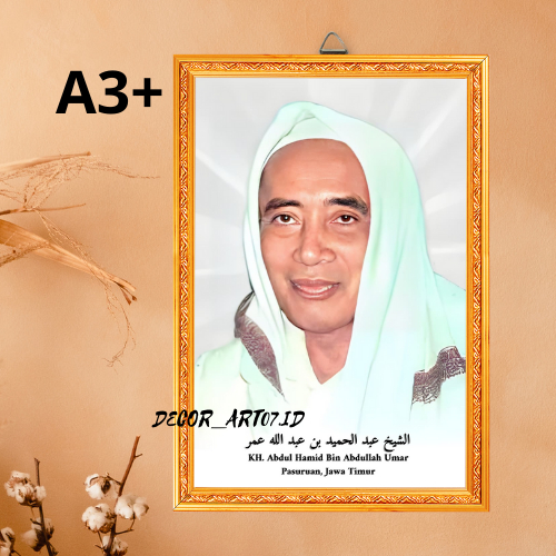 Jual Foto Poster KH Abdul Hamid / Mbah Hamid Pasuruan Ulama Wall Decor ...
